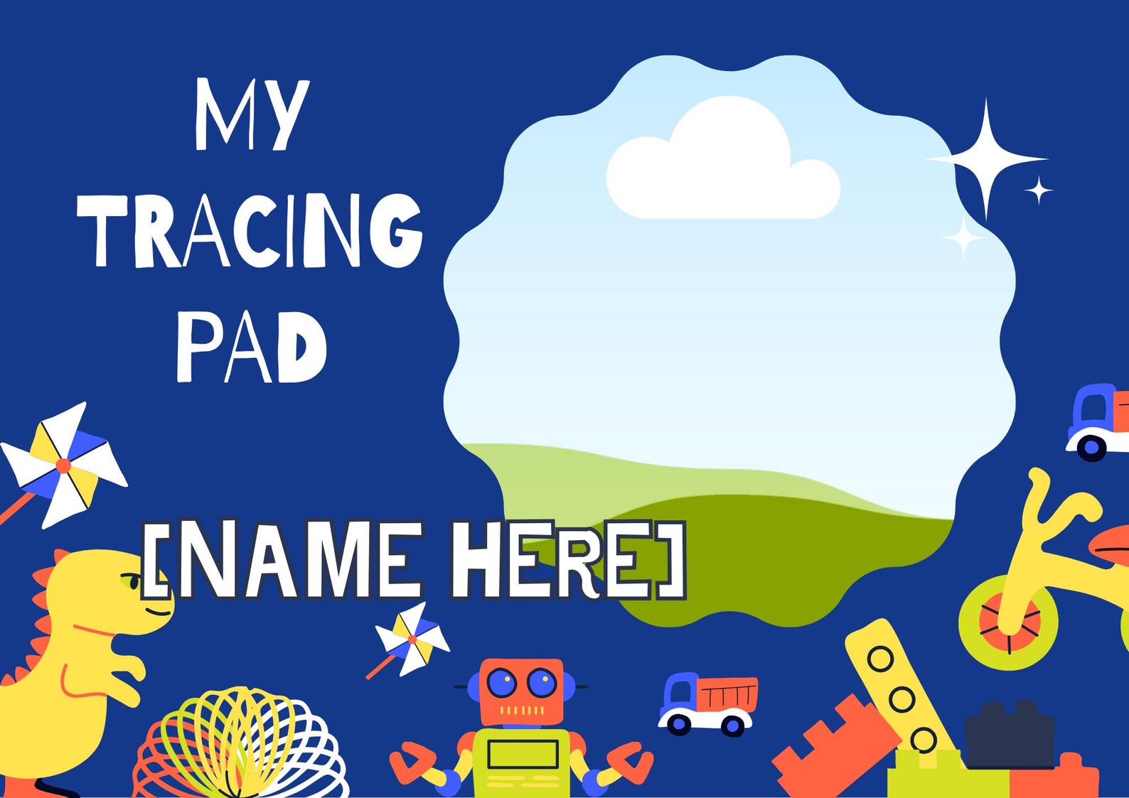 PLR Cursive Name Tracing Pad for Kids – Personalized Handwriting ...