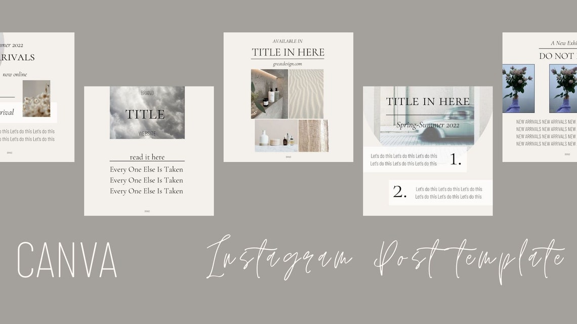 35 Instagram Post Templates-canva Templates-matching Newsletter ...