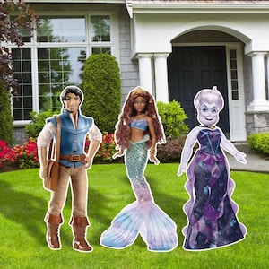 The Little Mermaid, Cut Outs, Outdoor Decoration Sign, Birthday Party ...