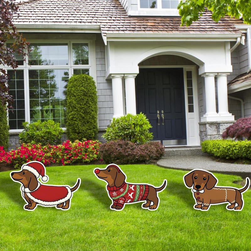 Dachshund Outdoor Christmas - Etsy
