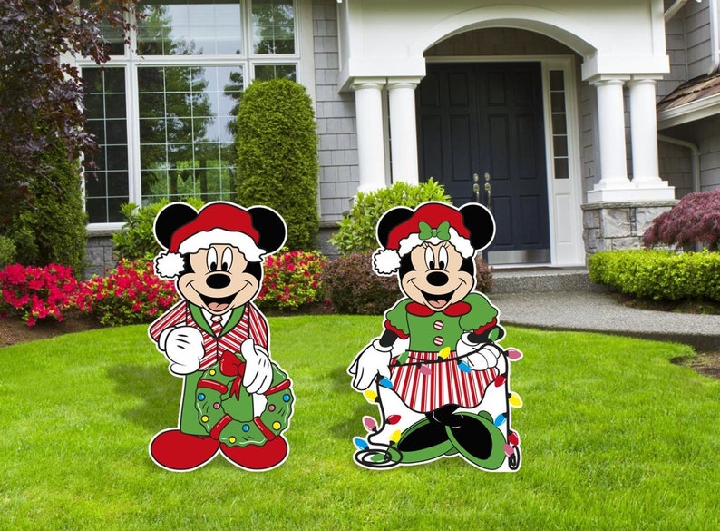 Mickey Christmas Decor, Minnie Christmas Decor, Candy Cane, Cut Outs ...