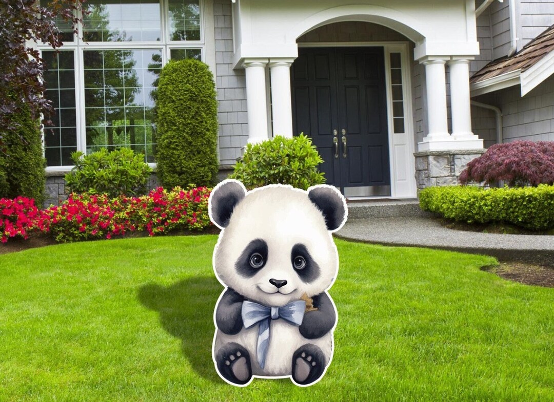 Cute Panda Boy, Cut Outs, Outdoor Décor, Baby Shower, Gender Reveal ...