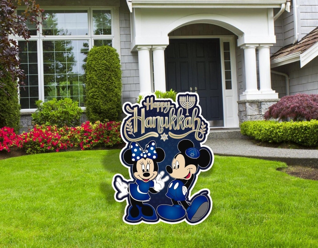 Hanukkah Decorations, Mickey and Minnie, Hanukkah Cutouts, Outdoor ...