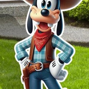 Mickey Anf Friends Rodeo Party Decor, Mickey Cow Boy Cutouts, Minnie ...