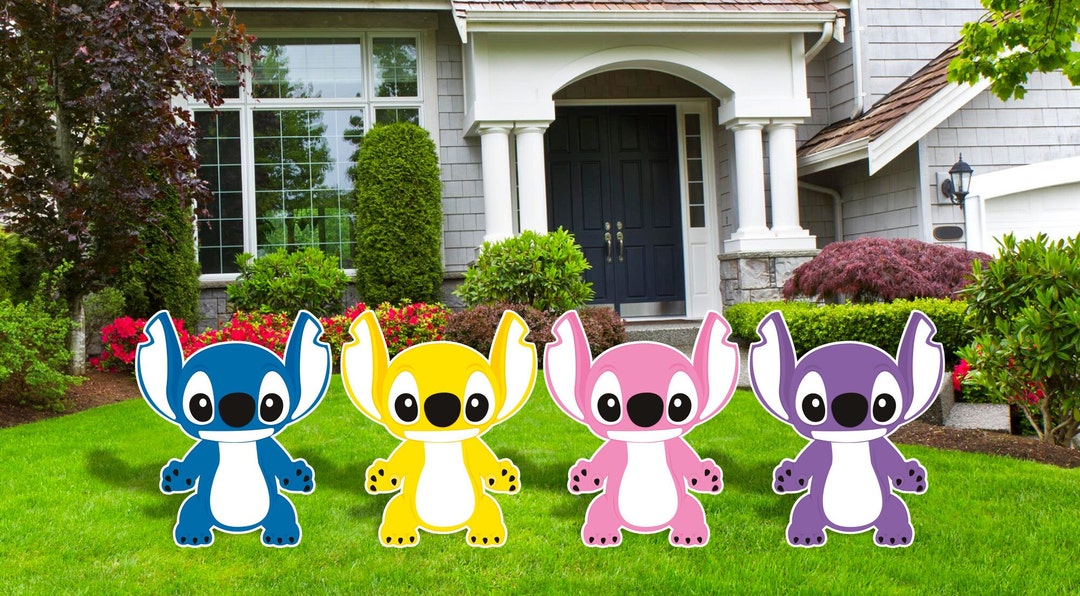Stitch Colors Set Sign, Party Cutouts Sign, Yard Art, Party Decor ...