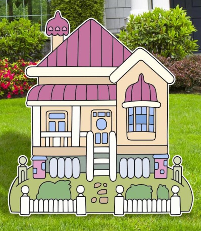 Birthday Party Decor, Blue Dog House Party Cutouts, Blue Dog House ...