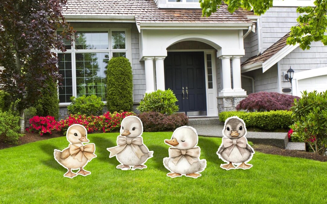 Baby Ducks Cutouts, Cute Baby Ducks Party Decor, Baby Shower, Outdoor ...