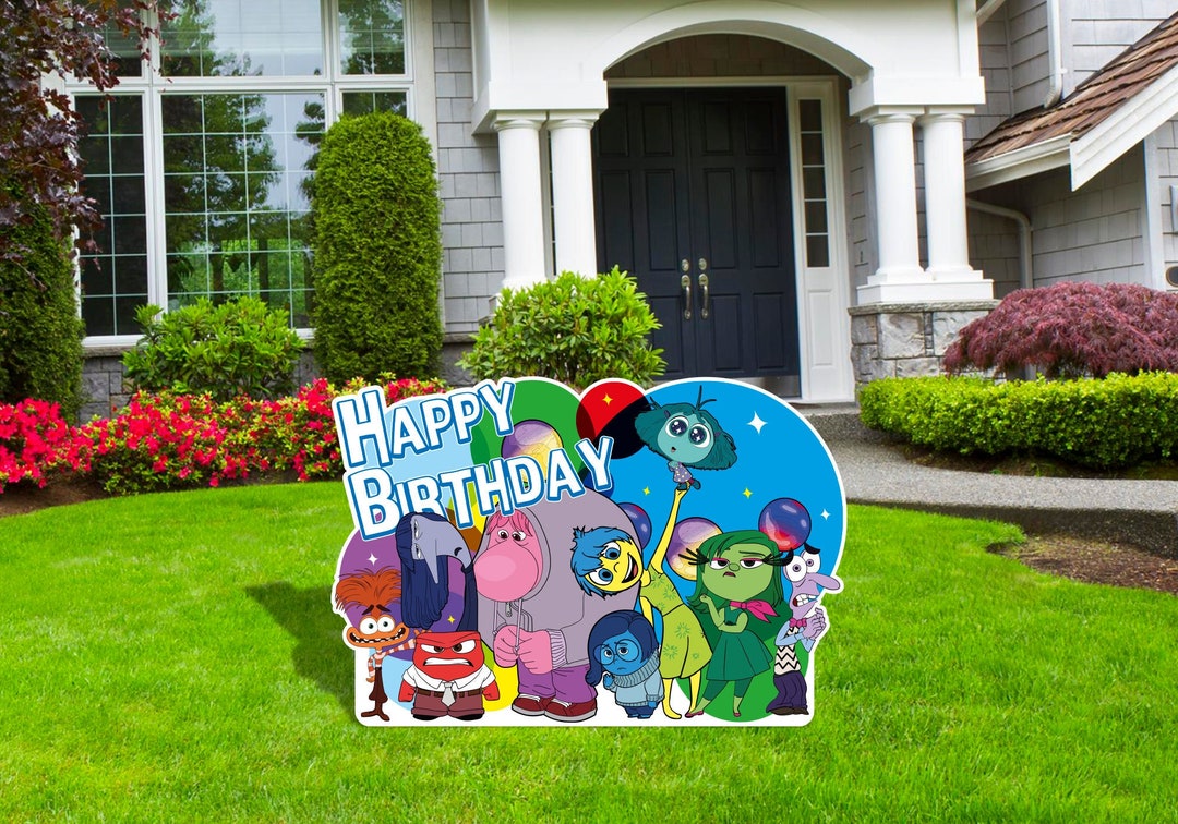 Inside Out Happy Birthday Sign, Inside Out Party Decor,inside Out ...
