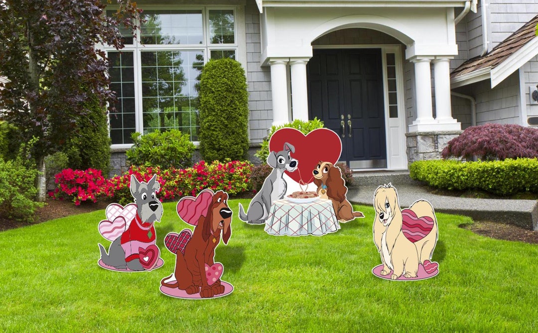 Lady and the Tramp Valentine's Day Yard Signs and Cutouts, Lady and the ...