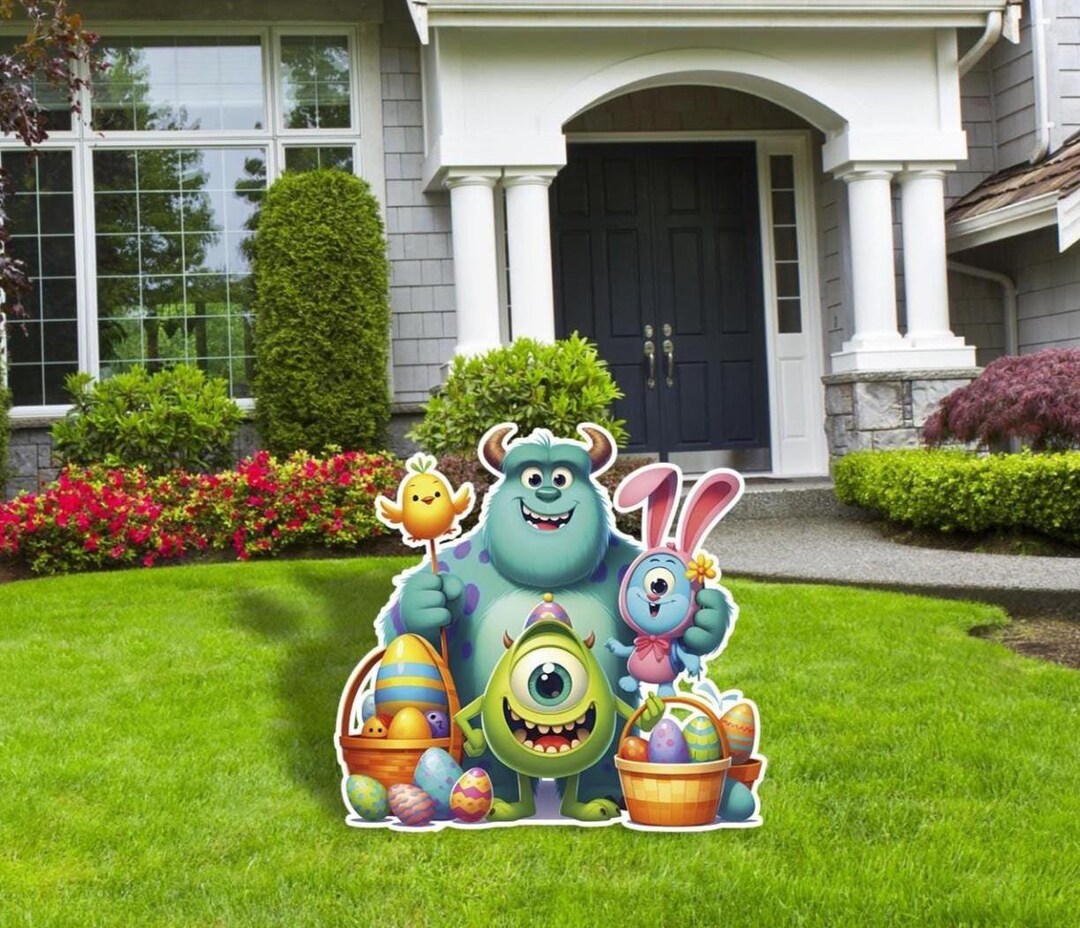 Monsters Easter Party Decor, Monsters Easter Cutouts, Happy Easter Sign ...