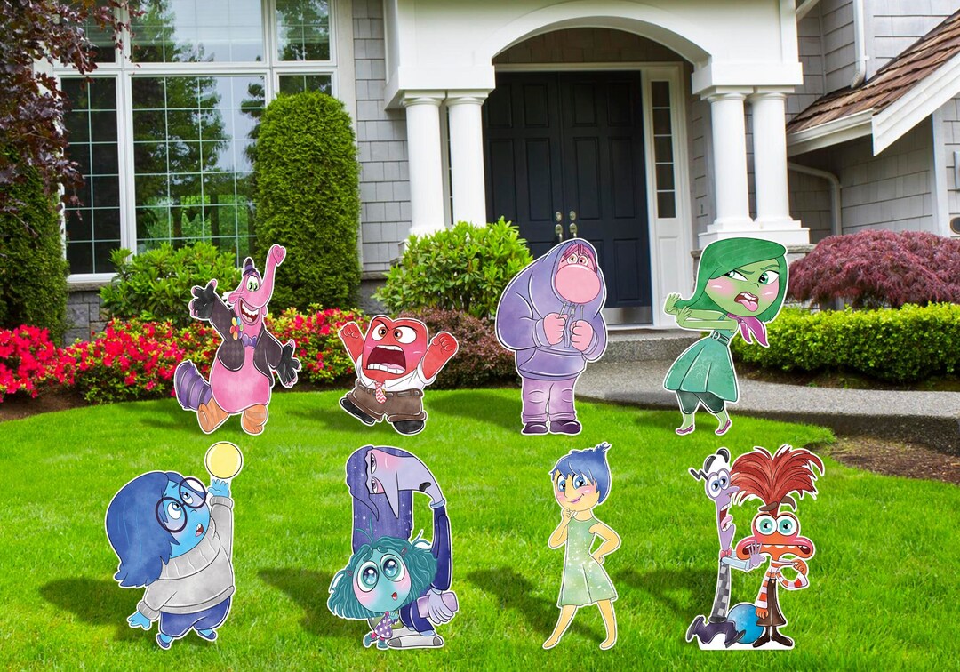 Inside Out Party Decor, Water Color, Inside Out Cutouts, Birthday Party ...