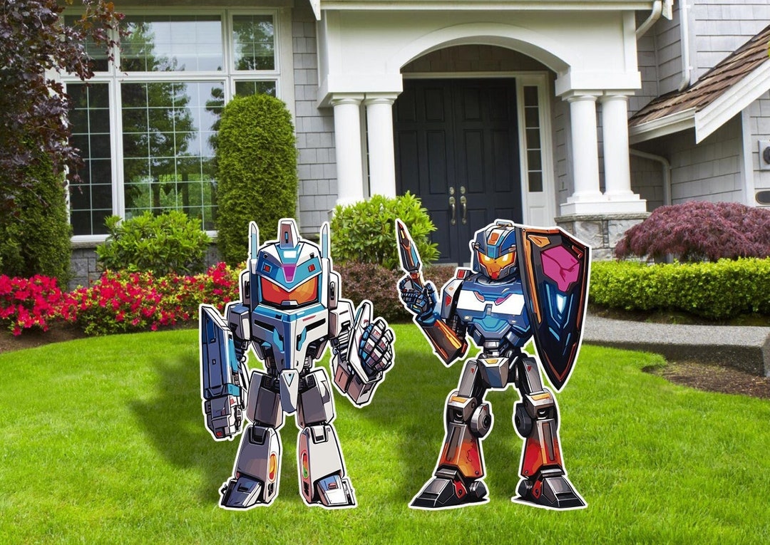 Robots Cut Outs, Boys Birthday Party Decor, Yard Art. Party Decor, - Etsy