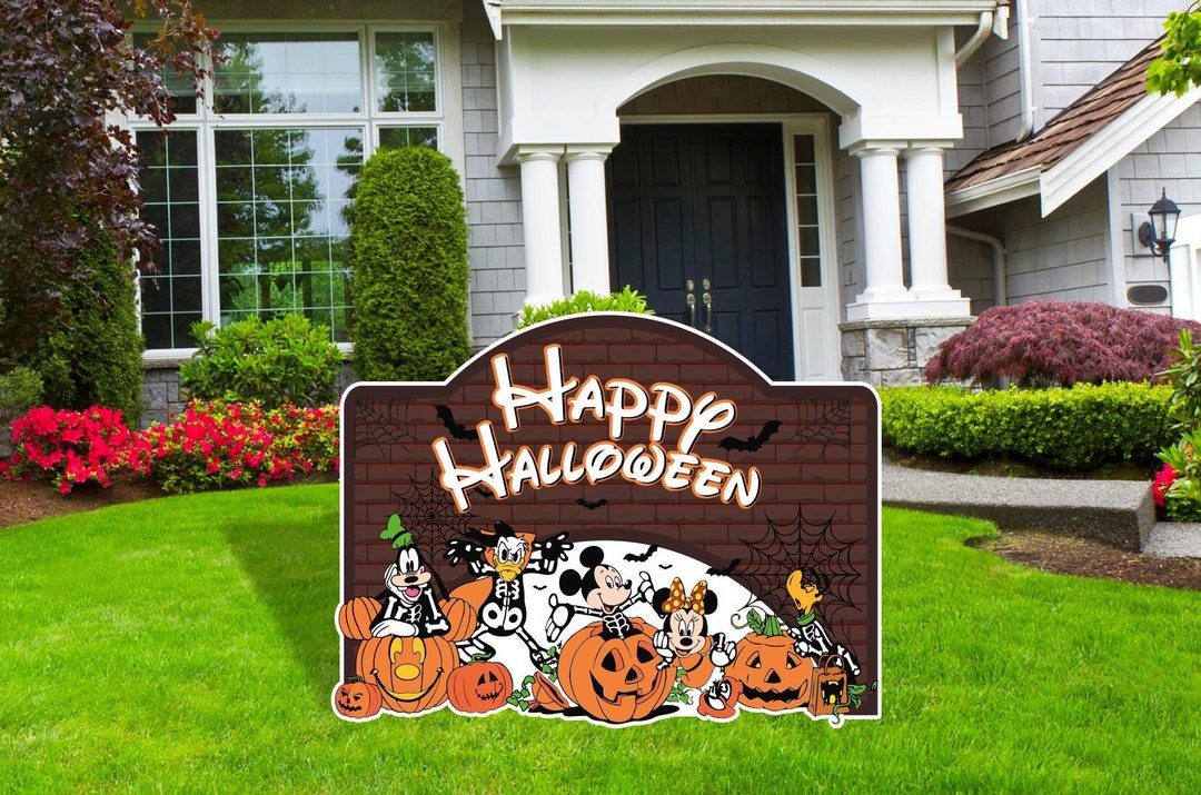 Halloween Decor, Mickey Friends, Skeleton, Big Signs, Garden Decor ...