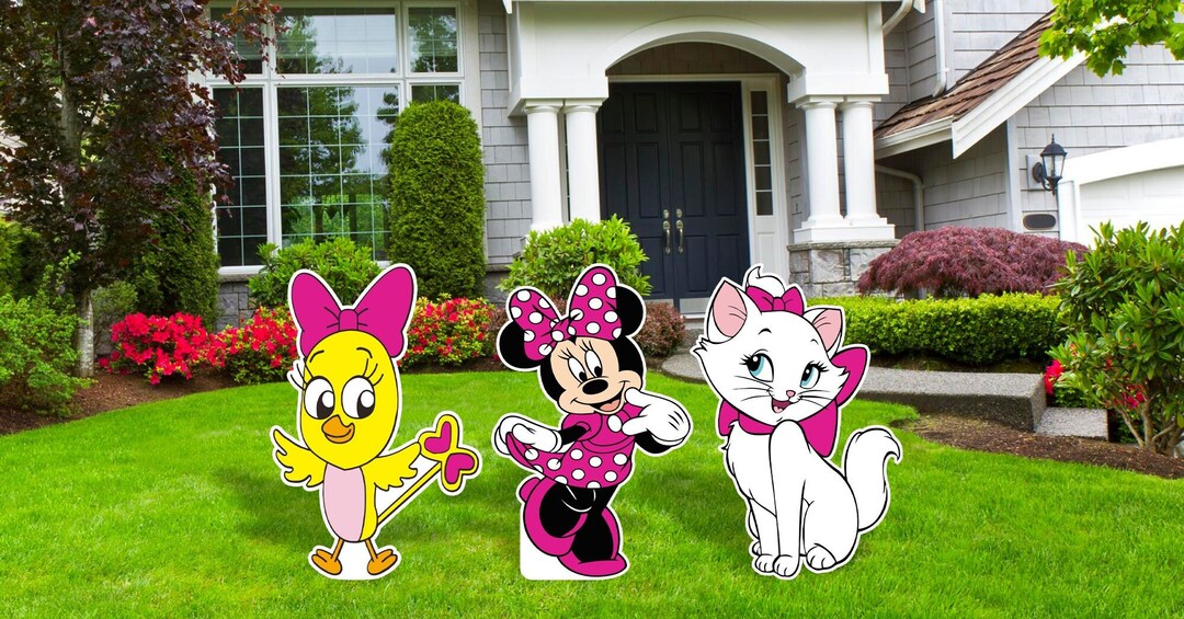 Minnie and Friends, Cut Outs, Outdoor Decoration Sign, Birthday Party ...