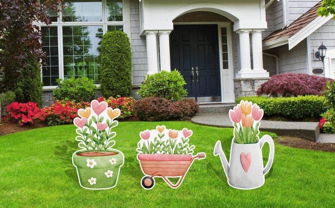 Flowers Garden Decor , Easter Decor, Cute Flowers Decor, Birthday Party ...
