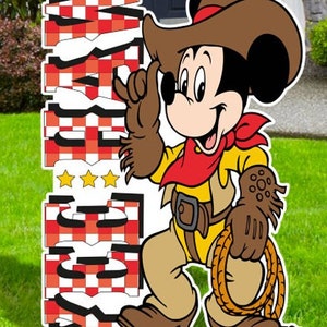 Mickey Minnie Cowboys Party Decor Cutouts, Mickey Cowboy Cutouts ...