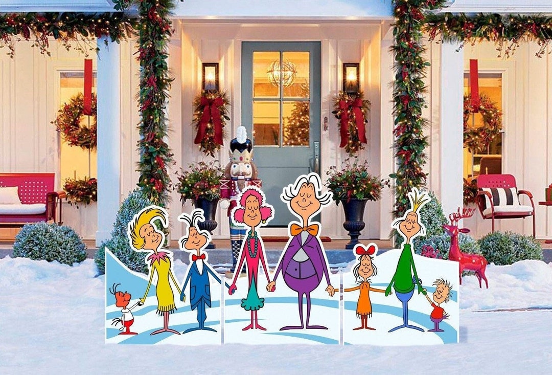 Whoville Grinch Christmas Characters Cut Outs Outdoor - Etsy