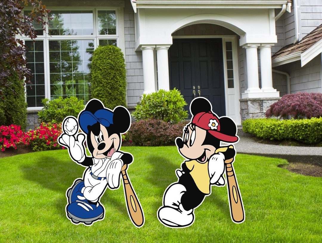Mickey Baseball Cuouts, Minnie Softball Cutouts, Baseball Party Decor ...