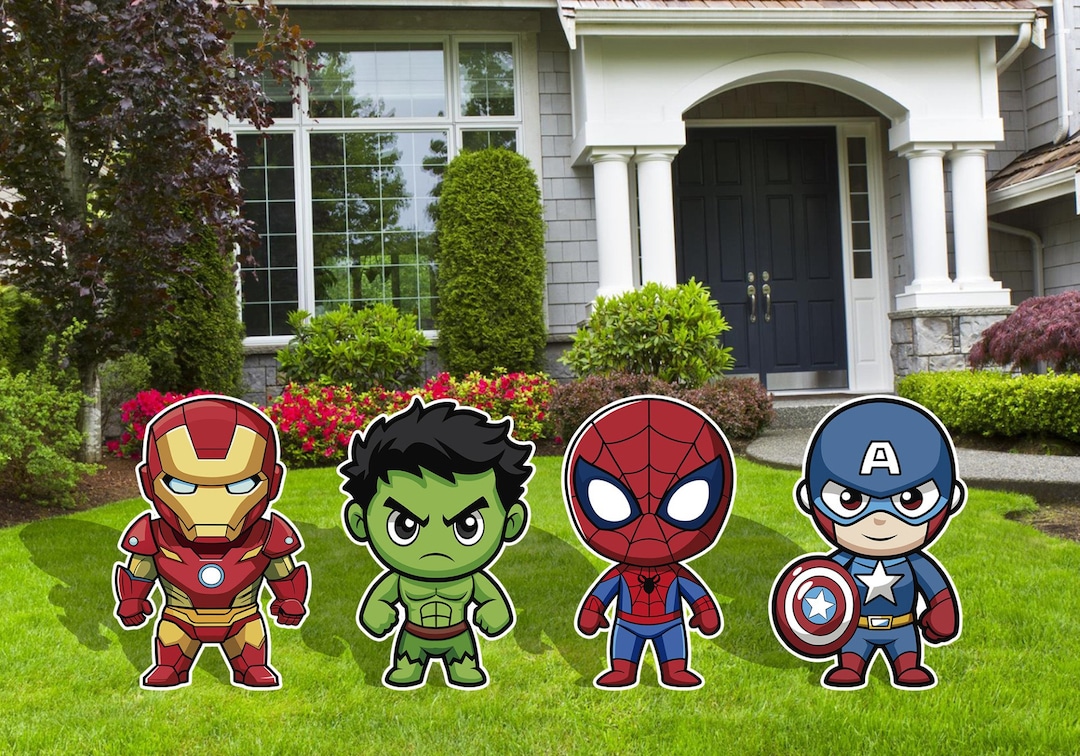 Superheroes Party Decor, Halloween Cutouts, Halloween Party Decor ...