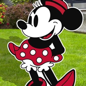 Vintage Mickey and Minnie Red Birthday Party Decor, Mickey Cutouts ...