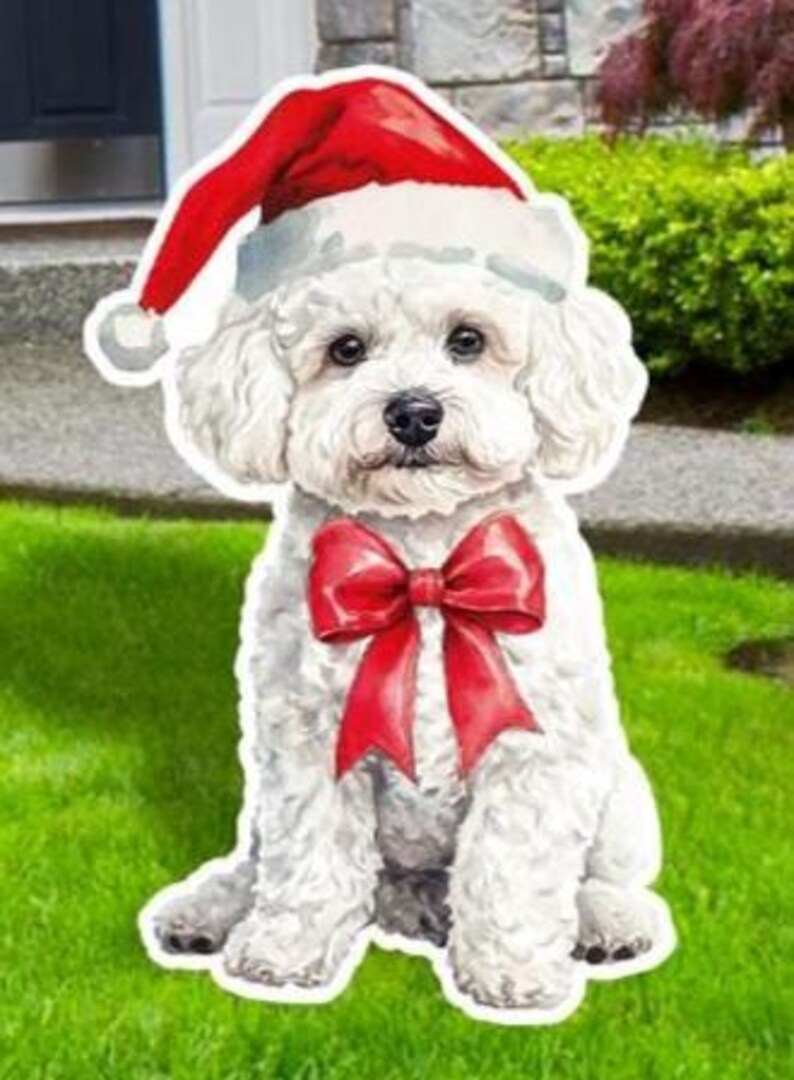Christmas Poodle, Yard Signs and Cutouts, Poodle Christmas Cutouts ...