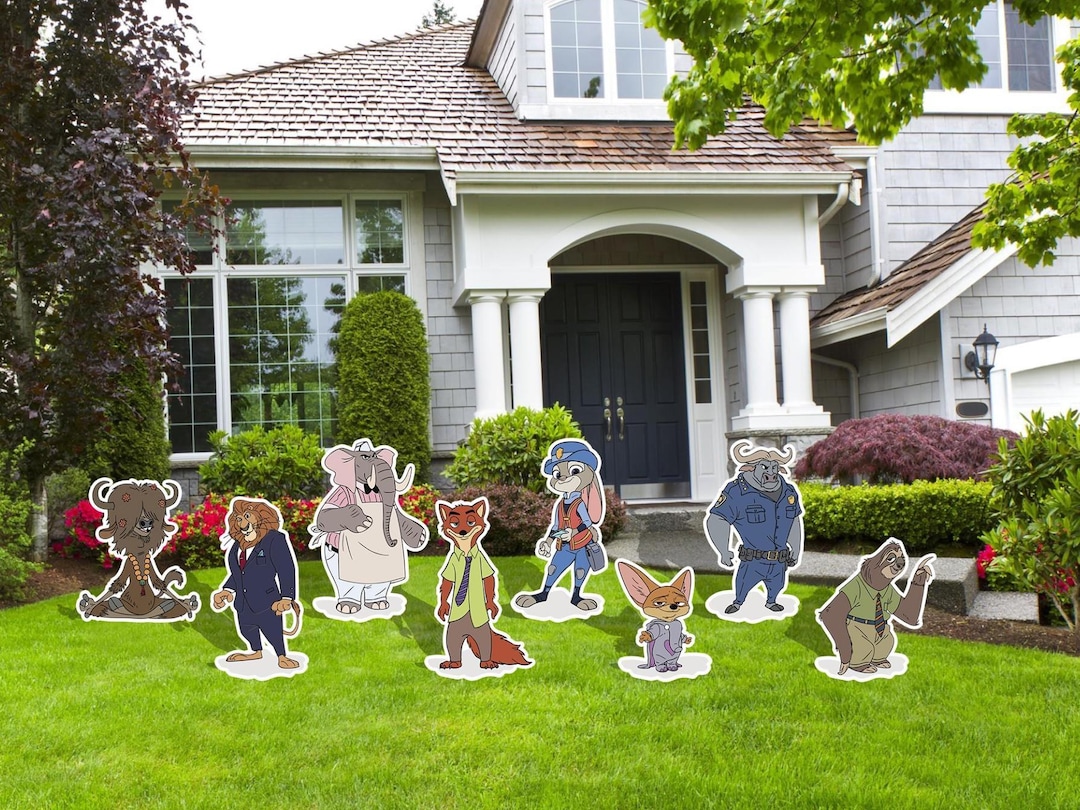Zootopia Birthday Party Decor, Party Decor, Cartoon Cutouts, Party ...