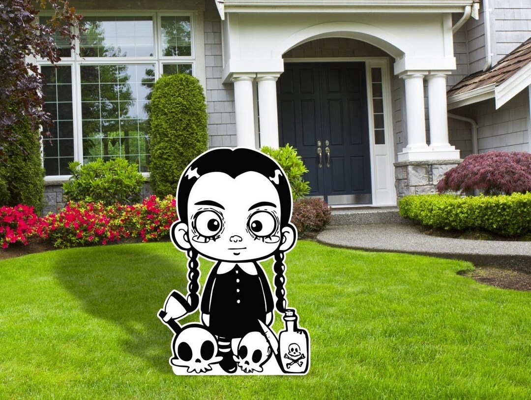 Halloween Wednesday Cutout, Outdoor Decoration Sign, Wednesday ...