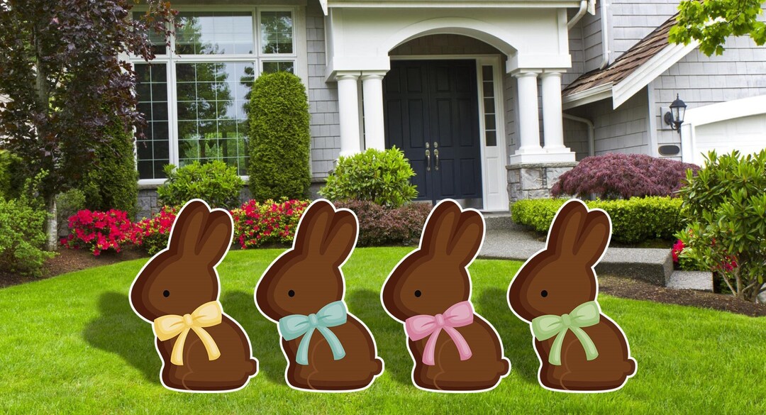 Easter Chocolet Milk Bunnies, Cut Outs, Easter Decor, Outdoor Decor ...