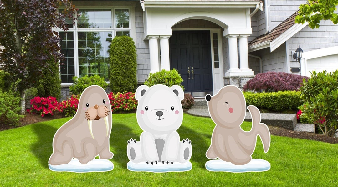 Polar Bear, Seal, Walrus, Cut Outs, Outdoor Decoration Signs, Christmas ...
