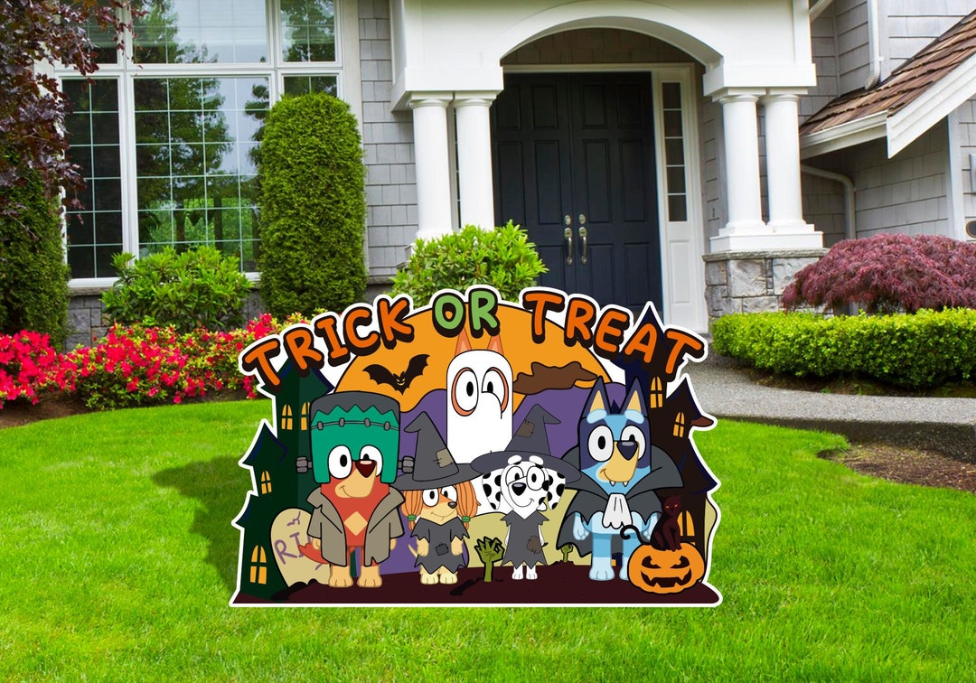 Bluey Halloween Decor, Halloween Dogs in Costumes, Trick or Treat ...