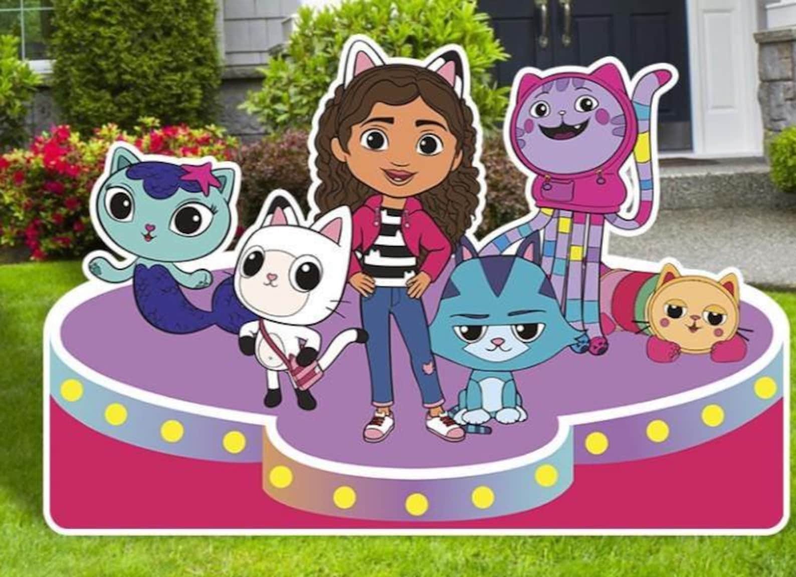 Gabby Birthday Party Decor, Party Decor, Cartoon Cutouts, Party Decor ...