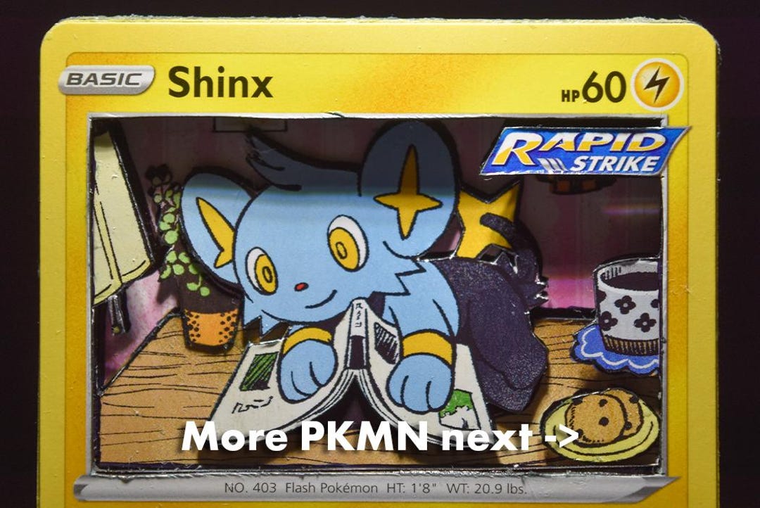 3D PKMN Cards: Shinx, Luxio, Luxray, Miraidon, Zeraora - Etsy