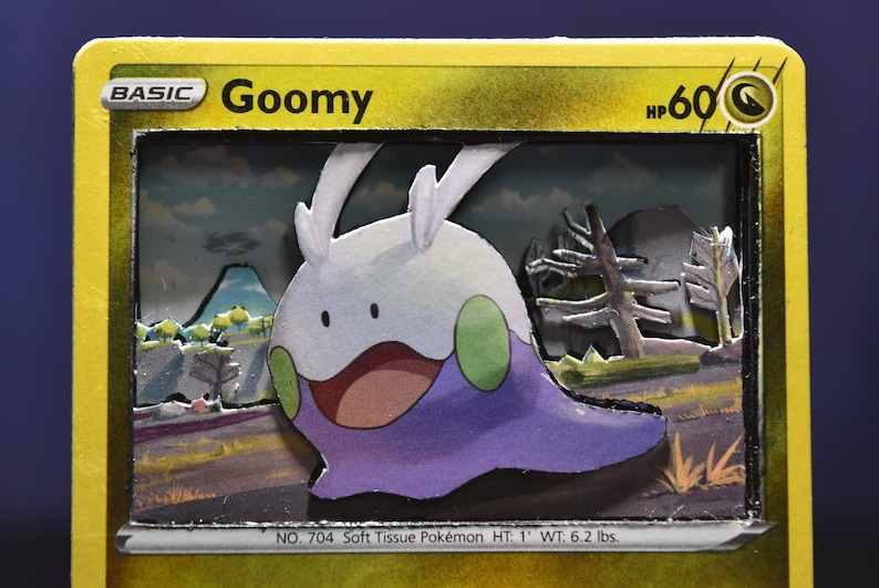 3D Pokemon Cards: Sliggoo, Gabite, Zygarde, Noibat, Noivern, Goomy ...