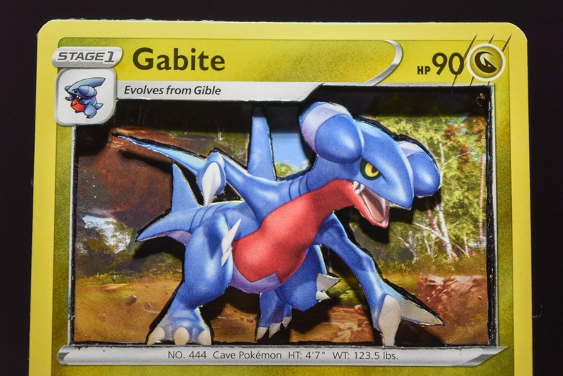 3D Pokemon Cards: Sliggoo, Gabite, Zygarde, Noibat, Noivern, Goomy ...
