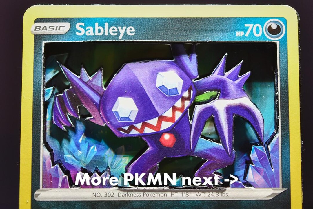 3D PKMN Cards: Sableye, Zoroark, Pangoro, Yveltal, Weavile, Hoopa, Mareanie, Trubbish, Garbodor ...