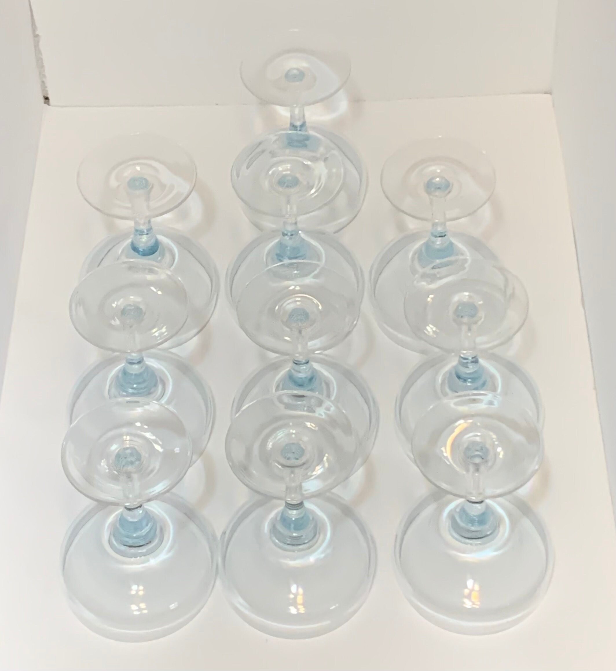 Set of 10 Sasaki Harmony Icy Azure Blue Collette Coupe Vintage ...