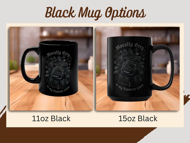 Morally Grey is My Favorite Color Mug, Bookish Gift, Floral Tea Cup ...