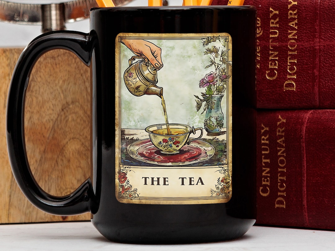 Tea Tarot Card Mug, Witchy Tarot Card Mug, Fortune Telling Cup, Mystic ...