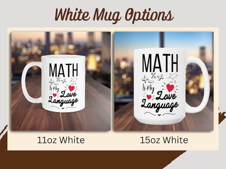 Math is My Love Language Mug, Funny Math Mug, Math Teacher Mug, Funny ...