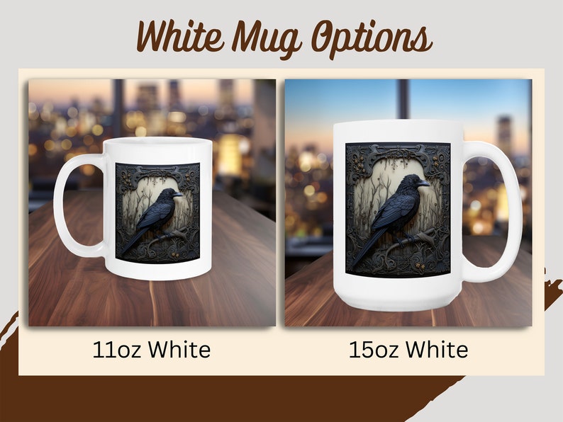 Gothic Raven Mug, Dark Academia Mug, Black Witchy Coffe Cup, Goblincore ...