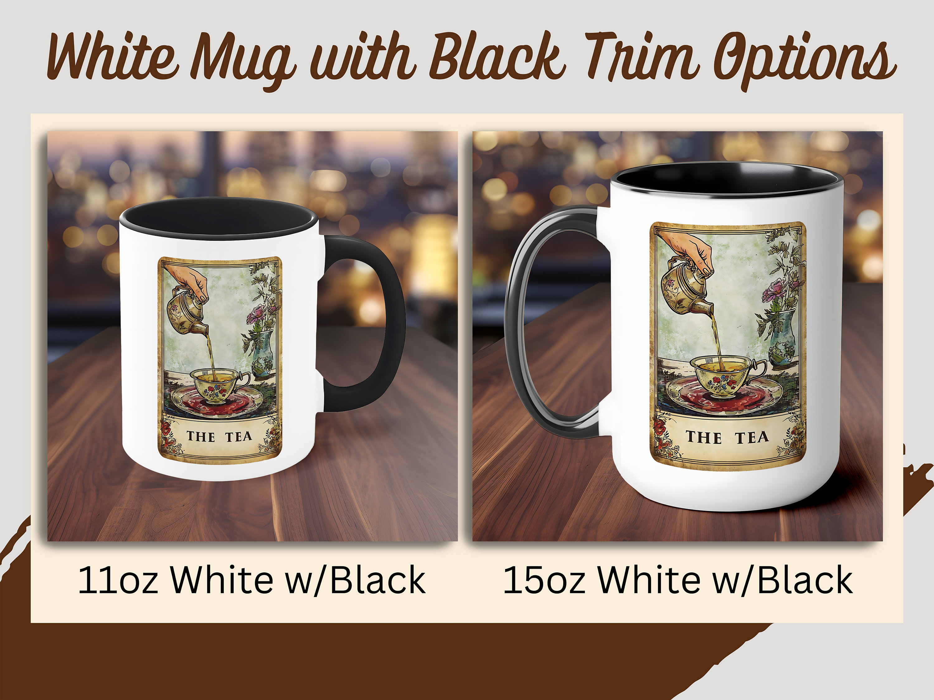 Tea Tarot Card Mug, Witchy Tarot Card Mug, Fortune Telling Cup, Mystic ...