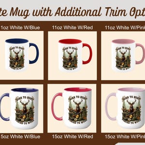 Hunter Mug, Born to Hunt Forced to Work, Deer Hunting, Camo Mug ...