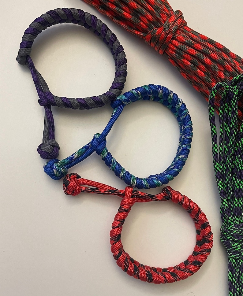 Paracord Bracelet Fishtail Adjustable With Diamond Knot Custom Handmade ...