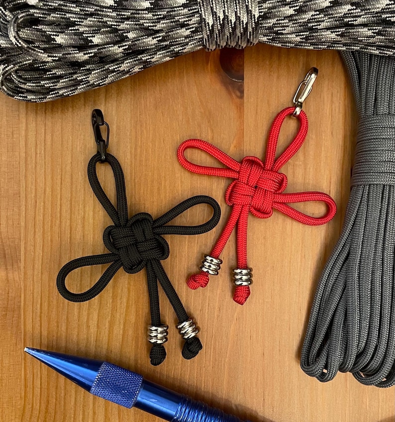 Paracord Keychain - Chinese Good Luck Knot - Assorted Cord Color ...