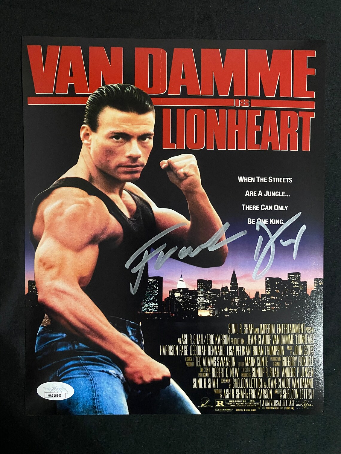 Frank Dux Signed Lionheart 8X10 Photo W/ JSA COA - Etsy