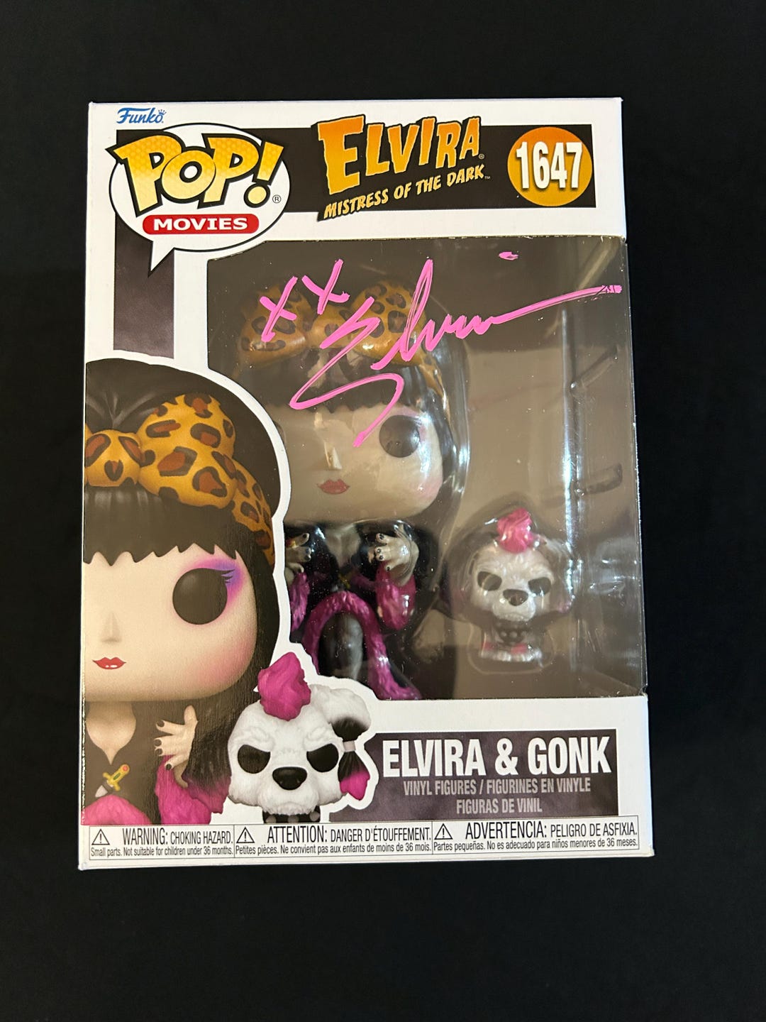 Cassandra Peterson/elvira Signed Elvira & Gonk Funko Pop W/ Beckett ...