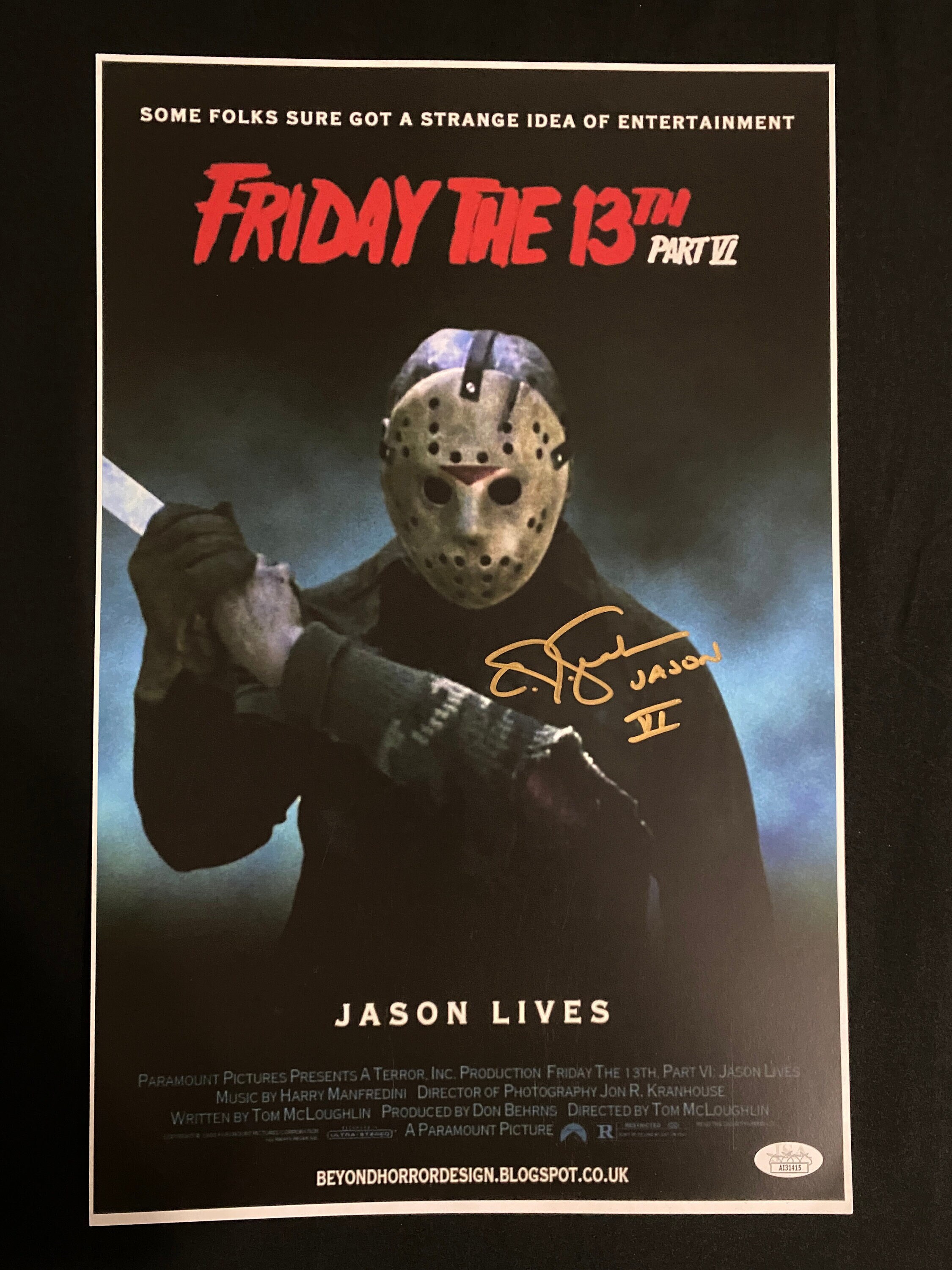Cj Graham Signed 11x17 Friday the 13th Part VI Jason Lives W/ - Etsy