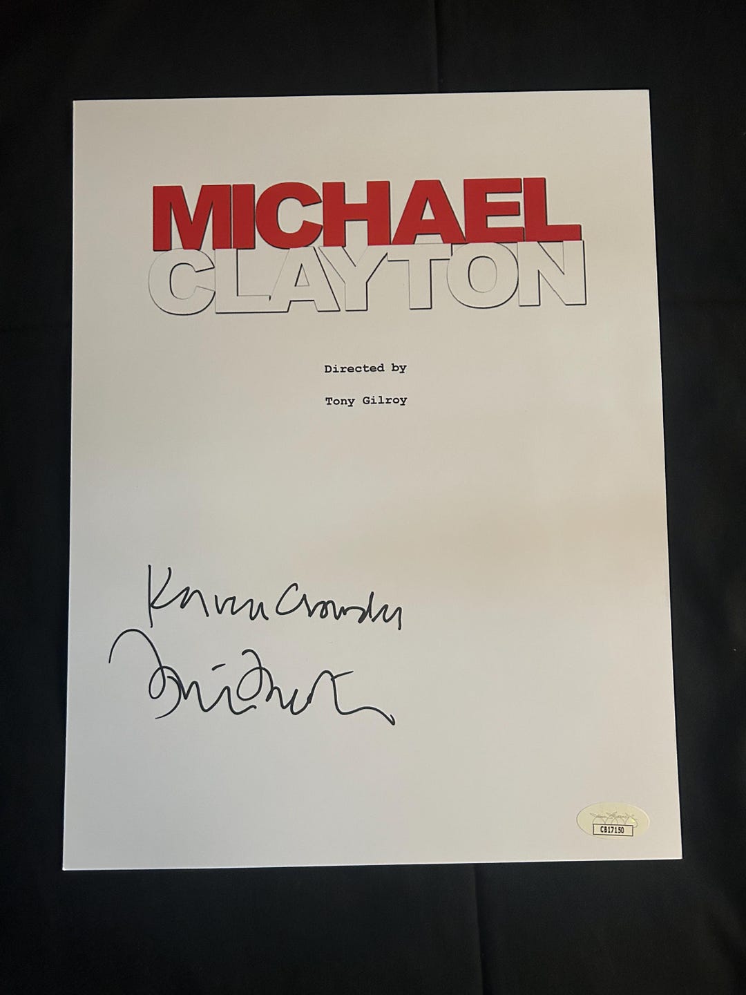 Tilda Swinton Signed Michael Clayton Script Cover (karen Crowder ...