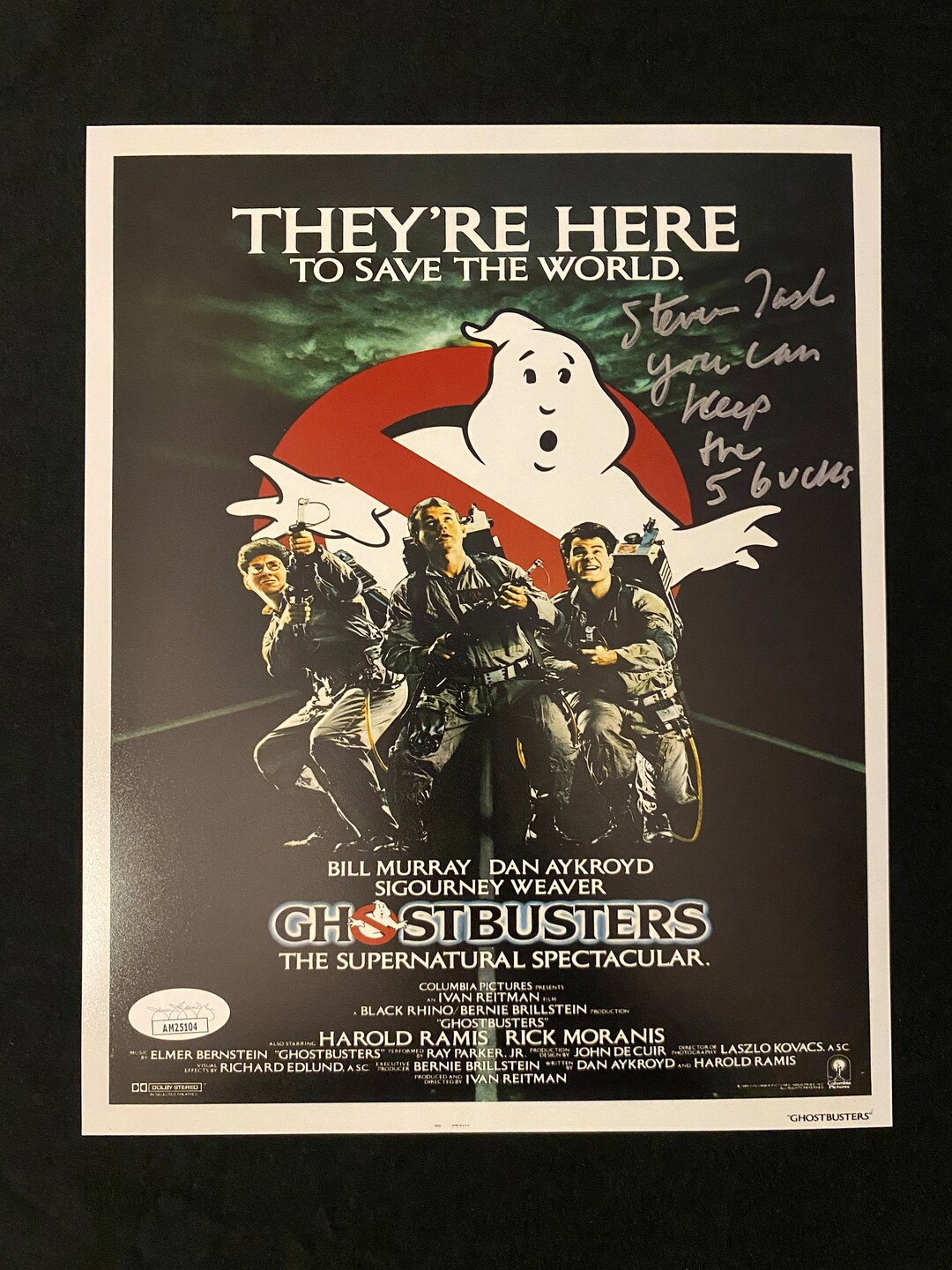 Steven Tash Signed Ghostbusters 8x10 Photo W/ JSA COA - Etsy