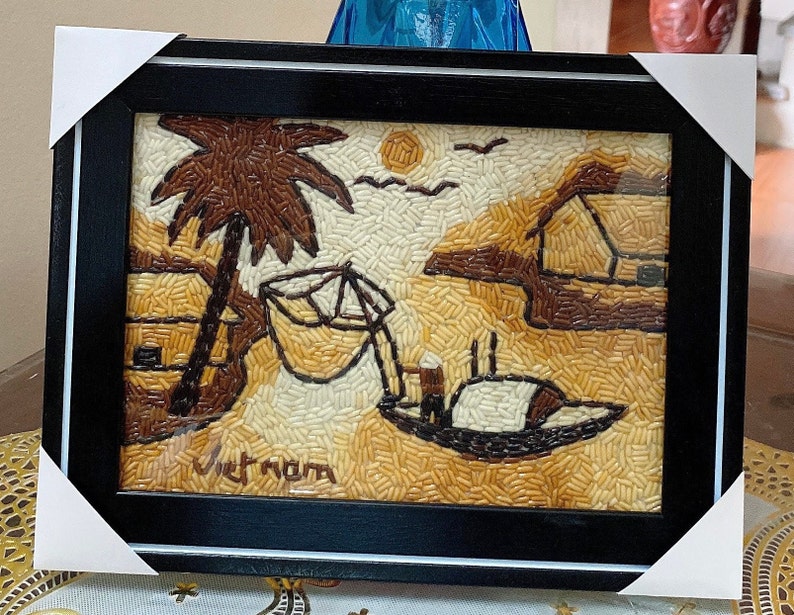 Long Traditional Dress Roasted Rice Painting - Etsy